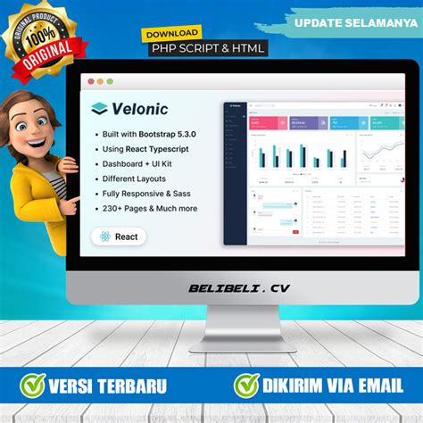 Jual Bootstrap 5 Velonic React Admin And Dashboard Template Shopee Indonesia