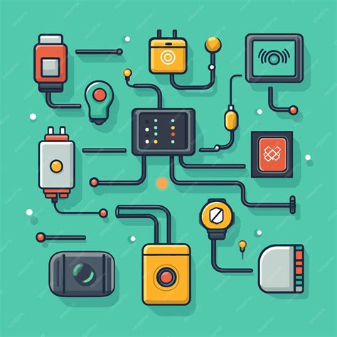 Adorable Iot Device Network Cartoon Illustration Vector Illustration Premium Ai Generated Vector