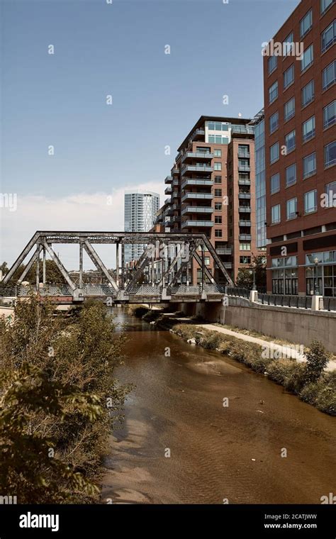 Path Along Platte River On Cherry Creek Trail In Downtown Denver