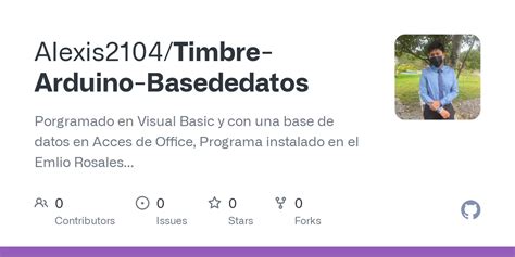 Github Alexis2104timbre Arduino Basededatos Porgramado En Visual