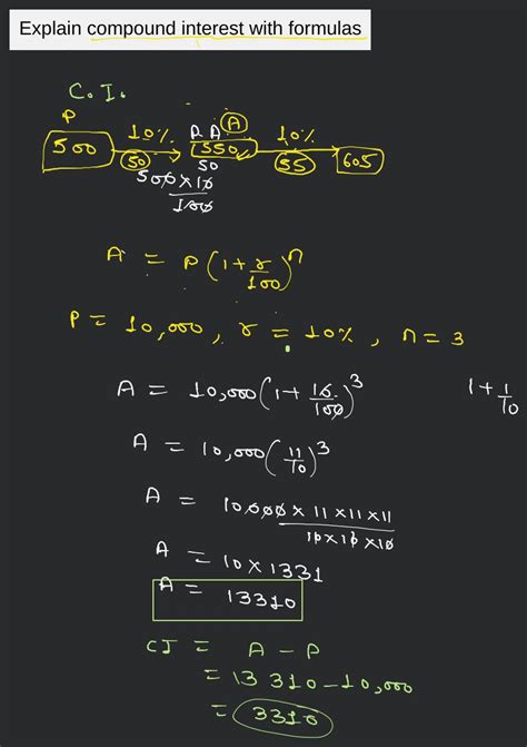 Explain Compound Interest With Formulas Filo