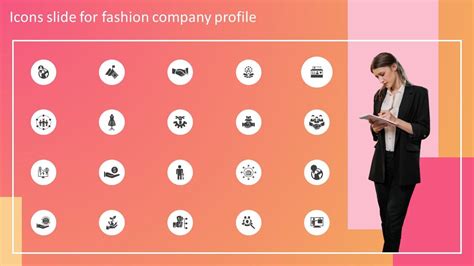 Icons Slide For Fashion Company Profile Ppt Formats CP SS PPT Sample
