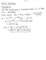 Analysis Of White Noise In Octave Bands Course Hero
