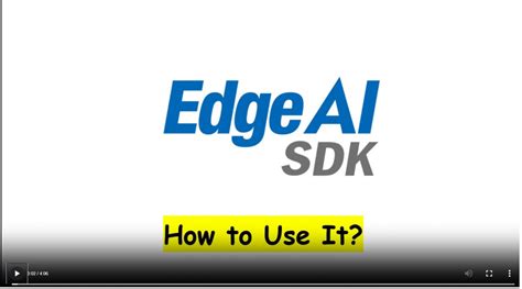 edge ai sdk user guide ess wiki