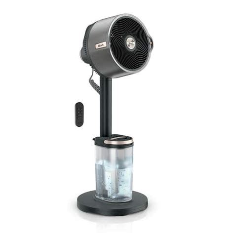 Shark Flexbreeze Promist 13 In 5 Speeds Pedestal Fan In Grey With Up