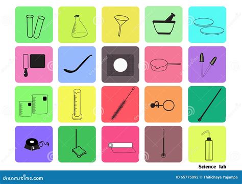Science Lab Vector Icon Set Chemical Icons Set Chemical Laboratory Chemical Glassware Vector