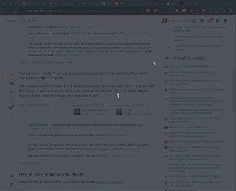 chrome web inspector find and replace stack overflow