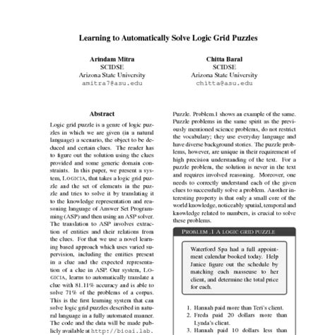 Learning To Automatically Solve Logic Grid Puzzles Acl Anthology