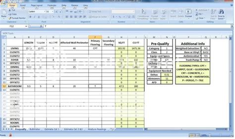 Water Damage Drying Log Template
