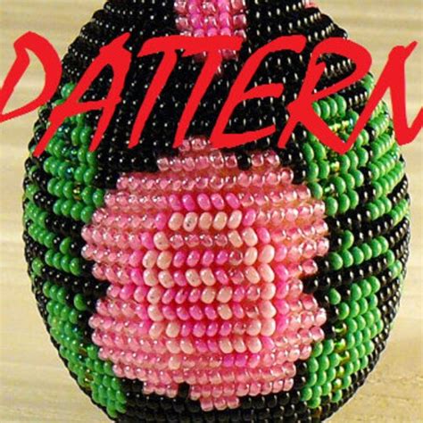 Pattern Easter Egg Beaded With Wooden Easter Eggsexclusive Etsy