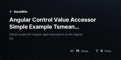 Angular Control Value Accessor Simple Example Tsmean Duplicated