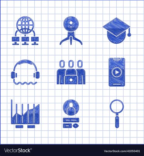 Set Online Class Create Account Screen Royalty Free Vector