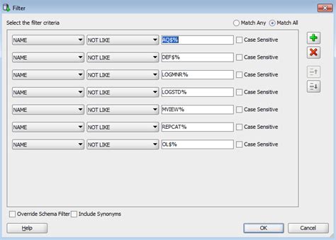 Oracle How To Filter Sql Developer To Only Show My Tables Stack