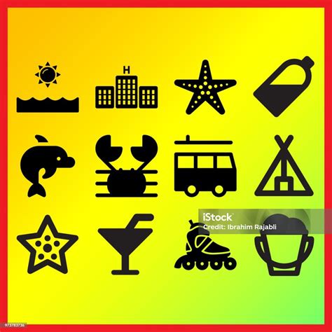 돌고래 밀 짚 및 선 롤러 스케이트와 칵테일 관련 아이콘을 설정 0명에 대한 스톡 벡터 아트 및 기타 이미지 0명 갈고리 발톱 검은색 Istock