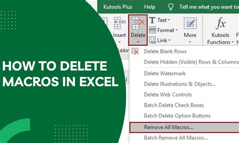 How To Delete Macros In Excel Step By Step Guide On Removing Macros Earn And Excel