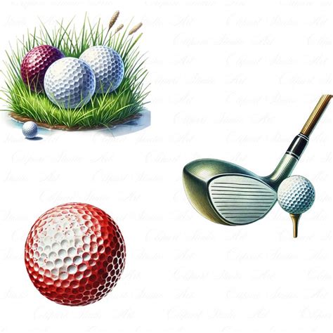 16 Golf Clipart Golf Ball Clipart Golf Club Golf Sport Watercolor