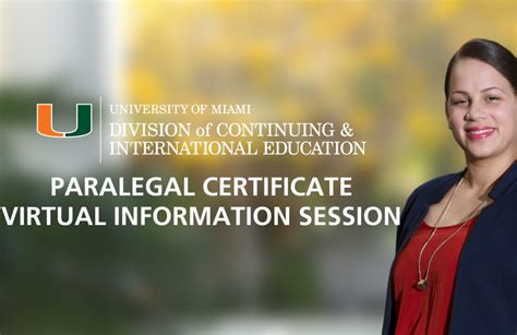 University Of Miami Paralegal Certificate Program Virtual Information