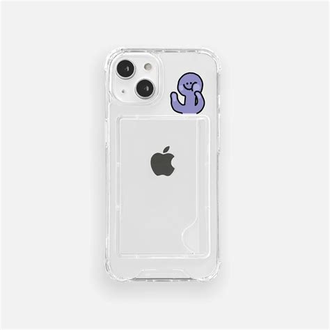 168cm케이스 카드탱크 볼따구 올리 보라 투명 범퍼 교통 카드 수납 아이폰 핸드폰 케이스 커플 12 13 미니 14 15 16 16e 프로 맥스 갤럭시 S25 24