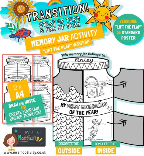 Memory Jar Display Activity Eyfs Ks1 Ks2 Transition Resources
