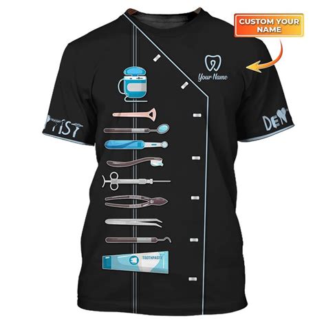 Dentist Customized Name Workwear T Shirts Stomatological Hospital