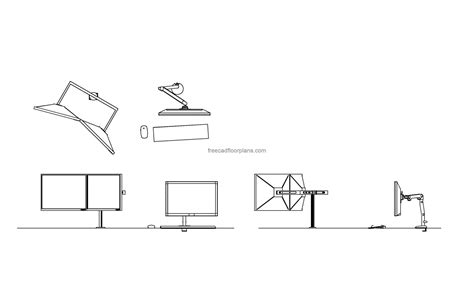 Monitor Arm Autocad Block Free Cad Floor Plans