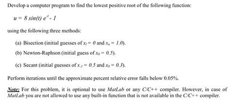 Solved Develop A Computer Program To Find The Lowest Chegg
