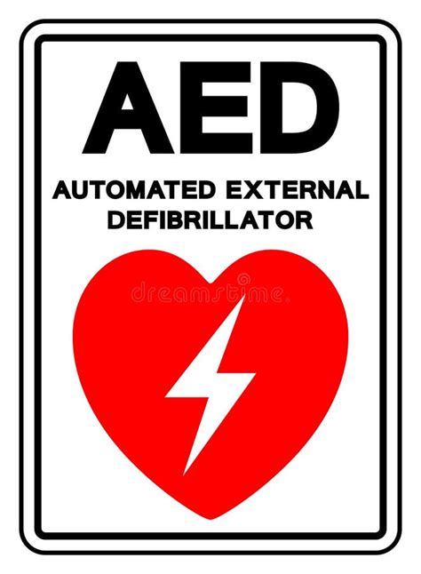 Aed Automated External Defibrillator Symbol Sign Vector Illustration