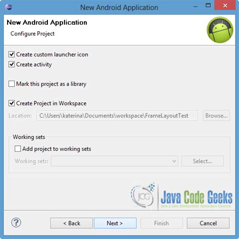 Android FrameLayout Example Java Code Geeks