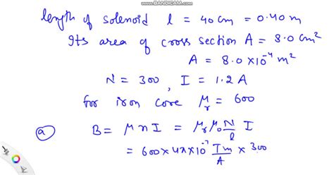 Solved A Solenoid Is 40 Cm Long Has A Cross Sectional Area Of 8 0 Cm