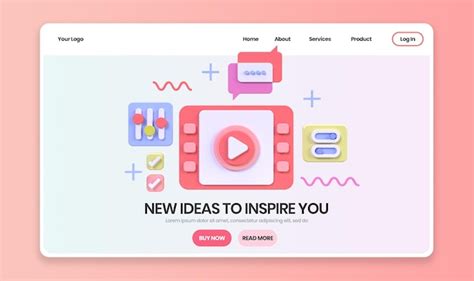 Ui Ux 디자인 컨셉 일러스트레이션을 위한 웹 개발 랜딩 페이지 템플릿 사업 아이디어 배경 프리미엄 Psd 파일