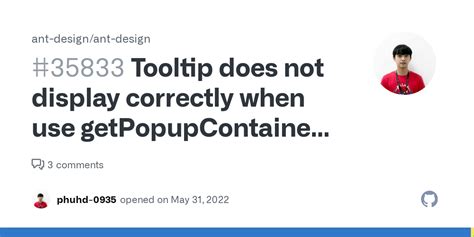 Tooltip Does Not Display Correctly When Use Getpopupcontainer In Input Suffix · Issue 35833