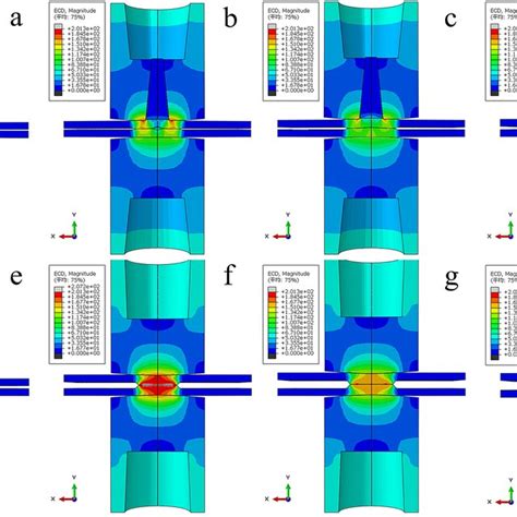 Simulated Current Density Distribution At Different Times Under Rce