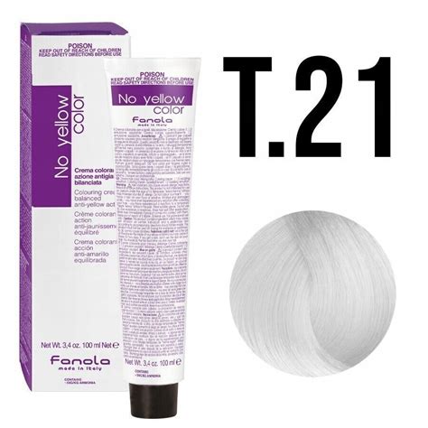 Fanola No Yellow Color Cream Colouring Blonde Hair Dye Anti Yellow