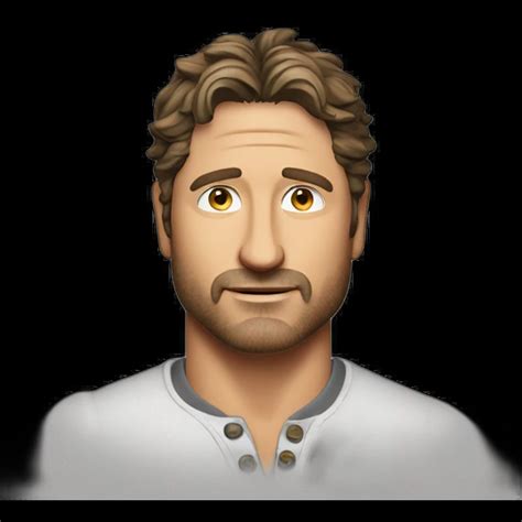 Actor Gerard Butler Cartoon Wearing Henley Emoji Ai Emoji Generator