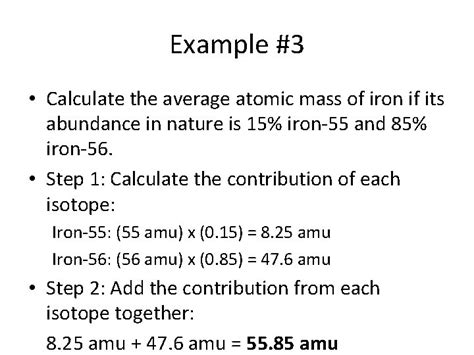 Average Atomic Mass Chapter Average Atomic