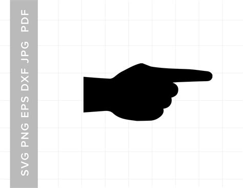 Pointing Finger Silhouette Svg Pointing Svg Hand Pointing Svg Etsy Canada