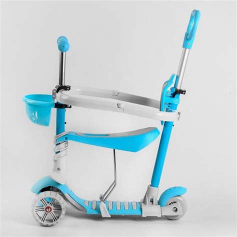 Самокат 5в1 Best Scooter, с защитным бампером (голубой) MiC B-3047 ...