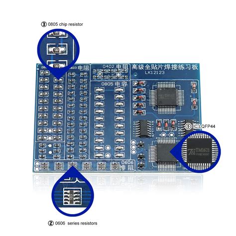 Yidab Soldering Practice Kit Diy Blue Pcb 0606 Series Resistors Smd Smt