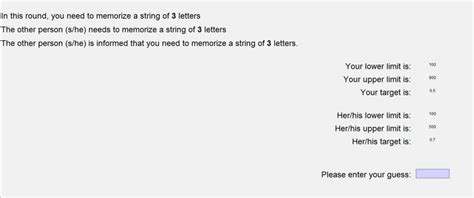 Screenshot Of The Incentivised Two Person Guessing Game Download