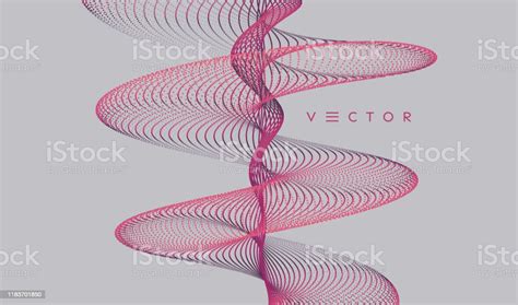 Sound Waves Big Data Visualization Array With Dynamic Particles