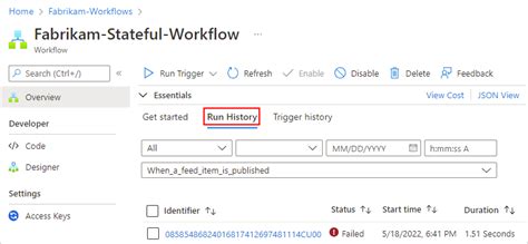 Check Workflow Status View Run History And Set Up Alerts Azure