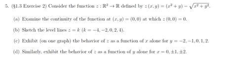 Solved 5 §13 Exercise 2 Consider The Function Zr2→r