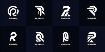 Collection Letter R Monogram Logo Design Premium Vector