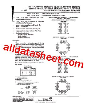 SN74174 Datasheet PDF Texas Instruments