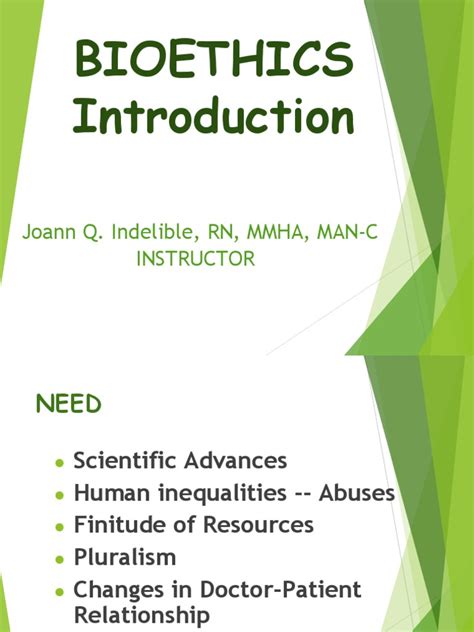 Bioethics Prelim Lecture I Edited Pdf Bioethics Morality