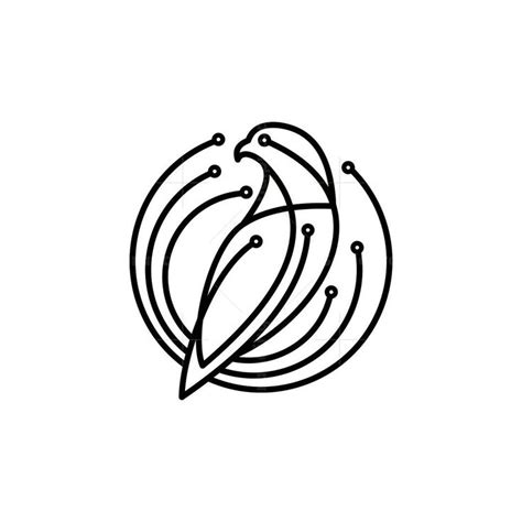 Tech Eagle Logo Logo Design Eagle Logo Falcon Logo