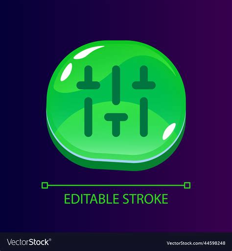 Adjustable Filters Glossy Ui Button With Linear Vector Image