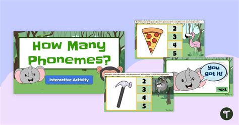 How Many Phonemes Interactive Activity Teach Starter