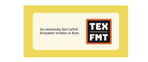 Tex Fmt An Extremely Fast Latex Formatter Written In Rust Dev Community