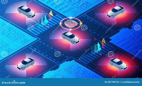 5g Autonomous Vehicles Isolated Cartoon Vector Illustrations 266154523